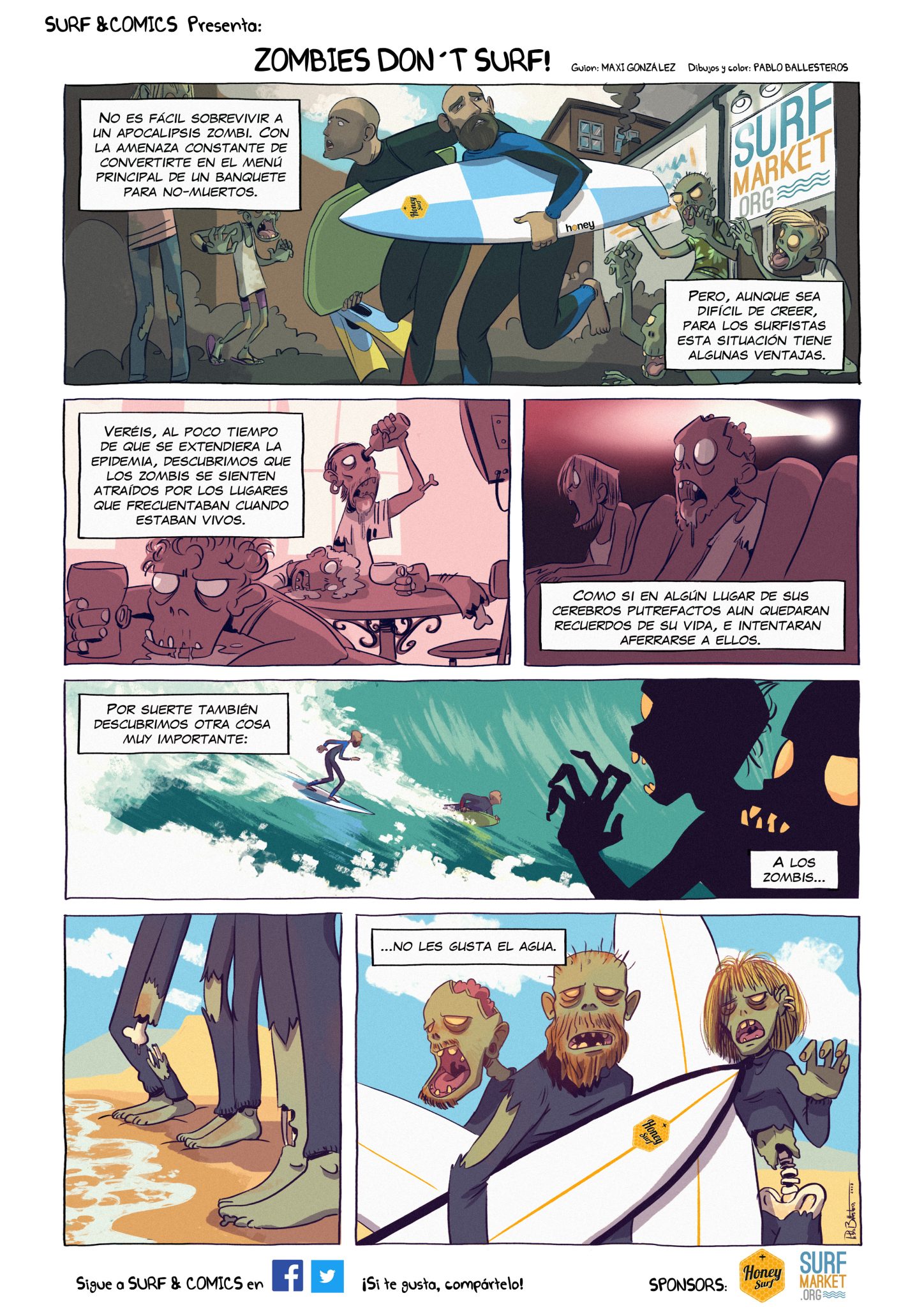 CÓMIC: ¡¡¡ ZOMBIES DON´T SURF!!! • SURFER RULE